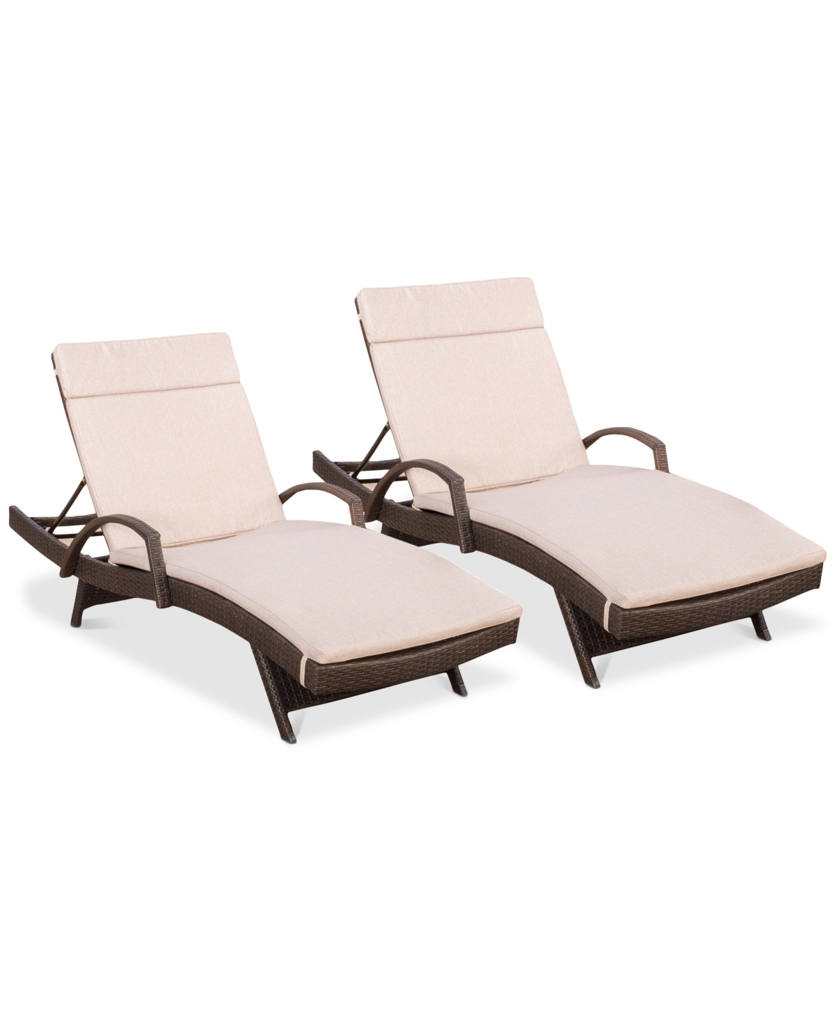 Click here for Ashley Outdoor Chaise Lounge (Set Of 2) - Brown prices