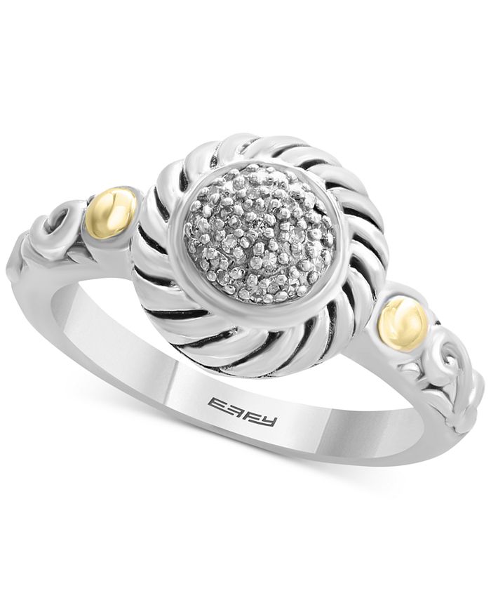 EFFY Collection Balissima by EFFY® Diamond Accent Two-Tone Ring in ...