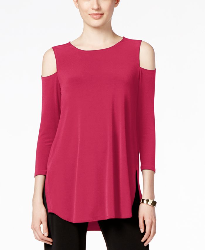Alfani Petite Cold-Shoulder Top, Created for Macy's - Macy's