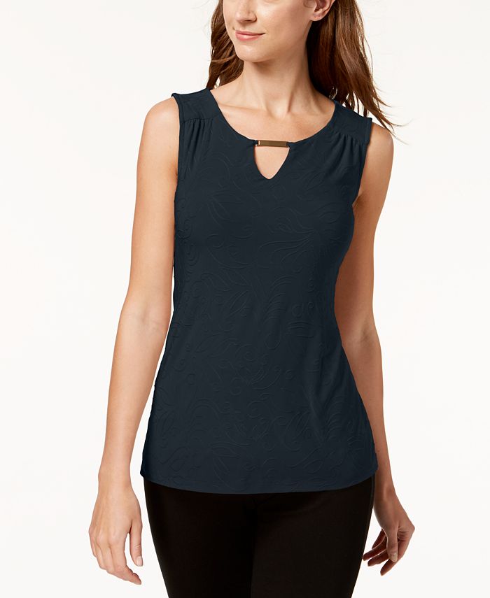 JM Collection Embellished Keyhole Top, Created for Macy's - Macy's