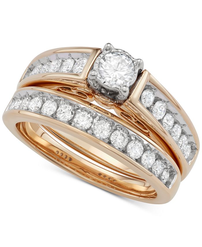 Macy's Diamond Bridal Set (1 ct. t.w.) in 14k Gold - Macy's