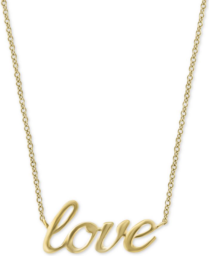 EFFY Collection EFFY® Kidz® Children's Scripted "Love" 14" Necklace in ...