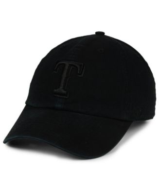 '47 Brand Texas Rangers Black on Black CLEAN UP Cap - Macy's