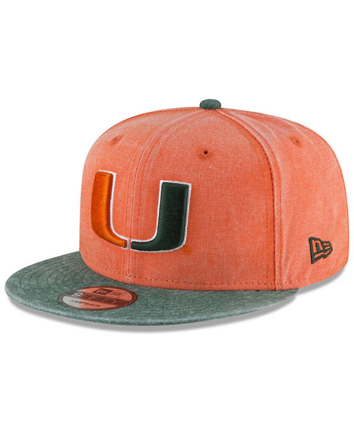 New Era Miami Hurricanes Rugged Canvas Snapback Cap - Macy's