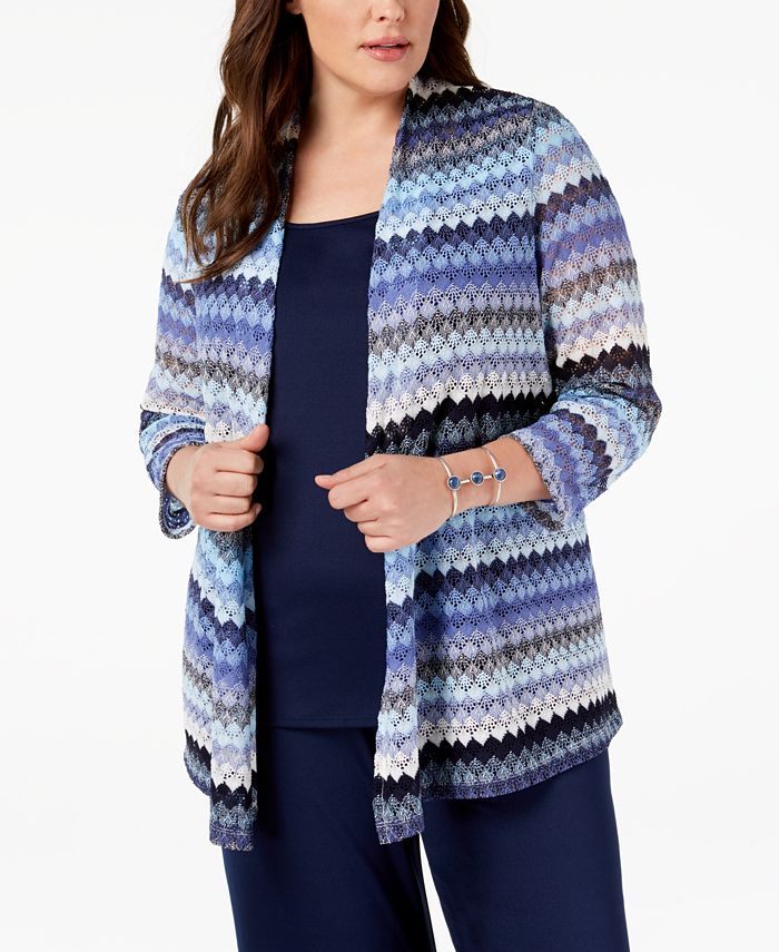 Kasper Plus Size Lace Cardigan - Macy's
