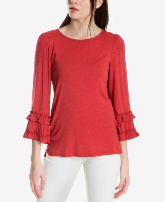 Max Studio London Ruffled-Sleeve Top, Created for Macy's - Macy's