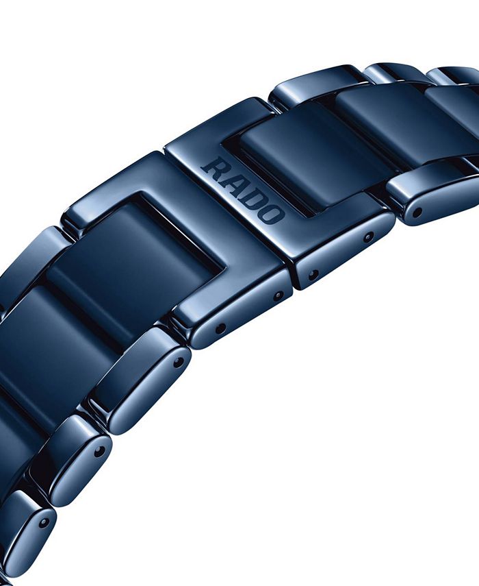 Rado Unisex Swiss True Thinline Blue Ceramic Bracelet Watch 39mm - Macy's