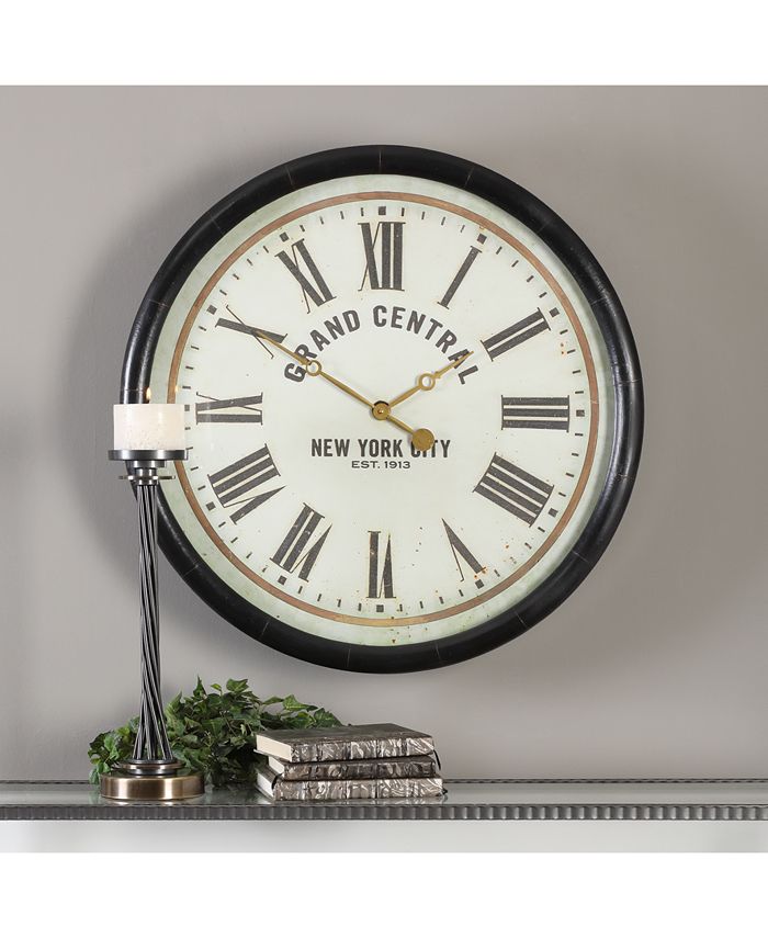 Uttermost Leonor "Grand Central" Wall Clock - Macy's