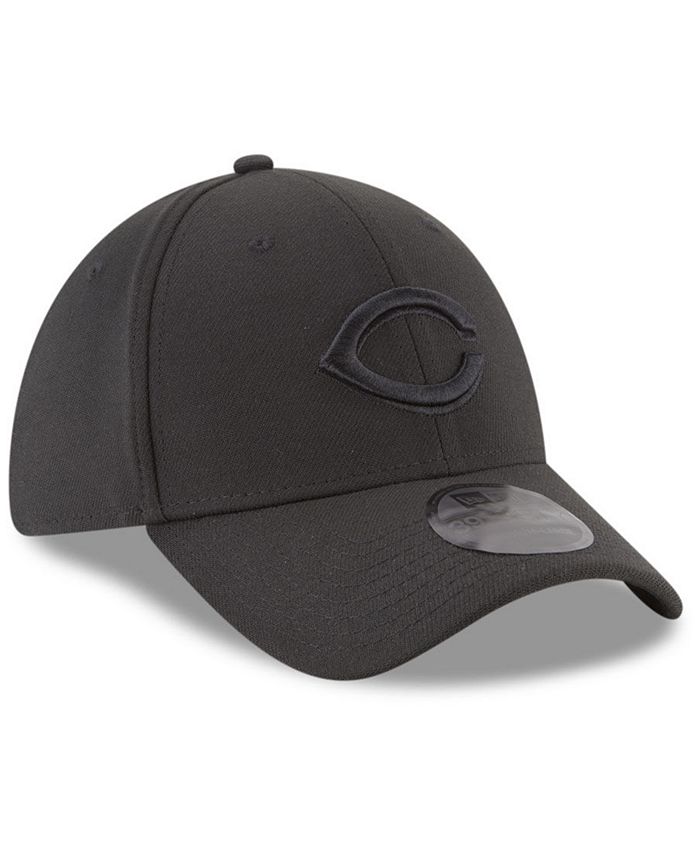 New Era Cincinnati Reds Blackout 39THIRTY Cap - Macy's