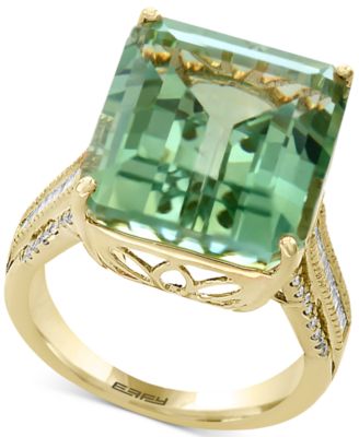 EFFY® Prasiolite (16 ct. t.w.) & Diamond (1/3 ct. t.w.) in 14k Gold ...