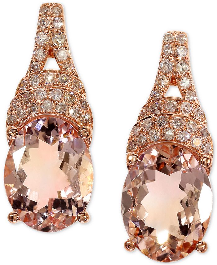 EFFY Collection EFFY® Morganite (3-1/3 ct. t.w.) & Diamond (1/5 ct. t.w ...