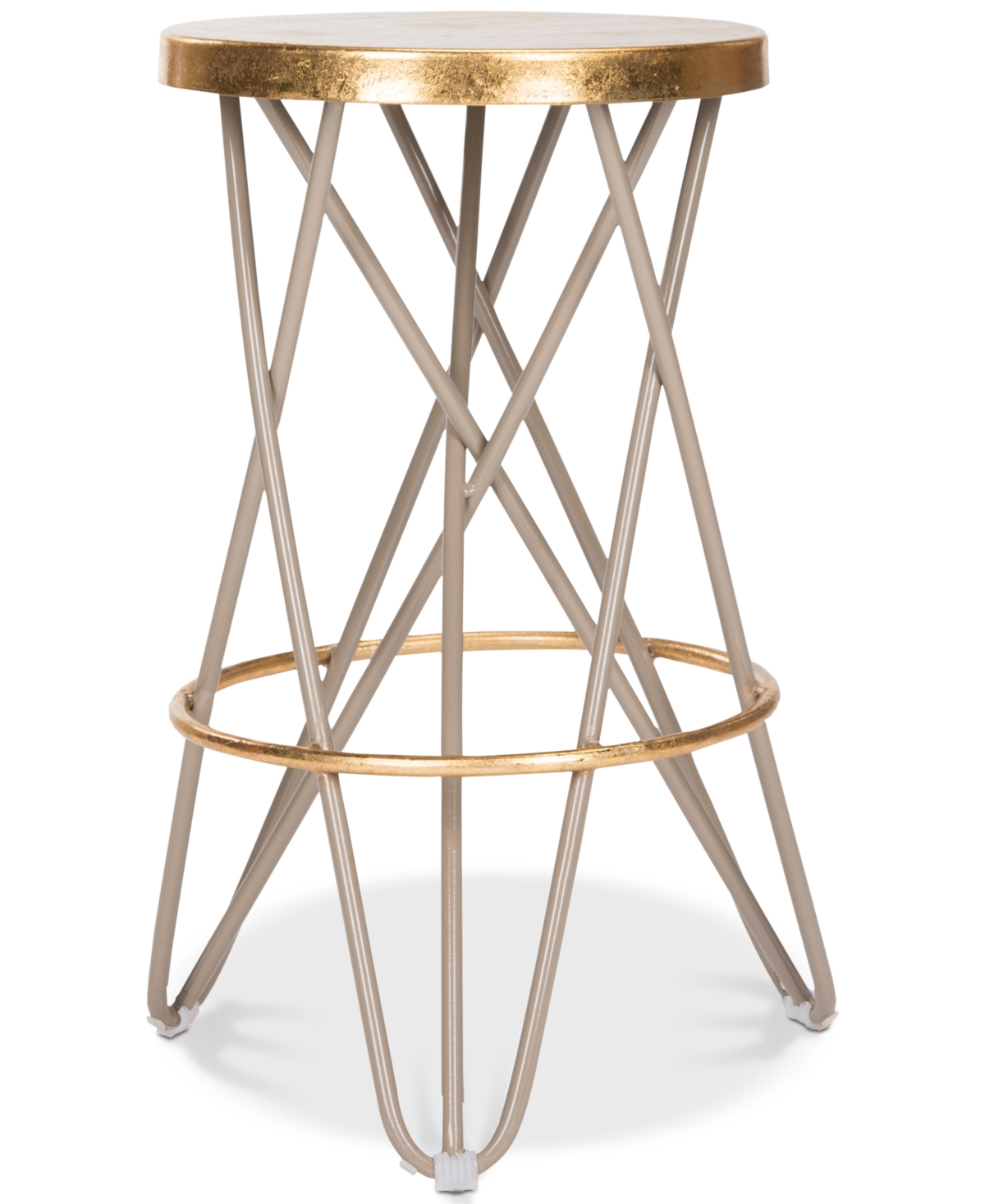 Click here for Kamar Counter Stool - Beige/Gold prices