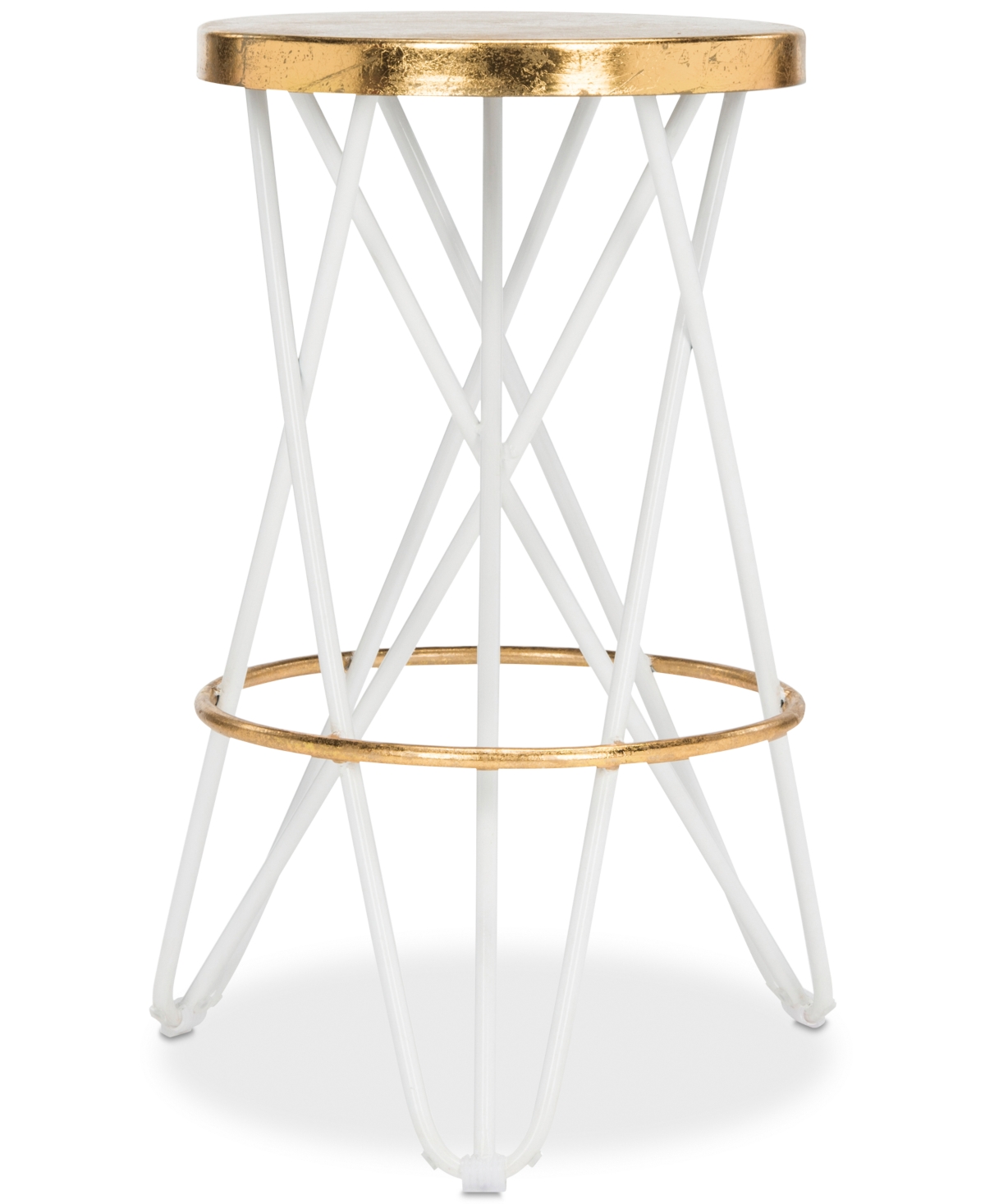 Click here for Kamar Counter Stool - White/Gold prices