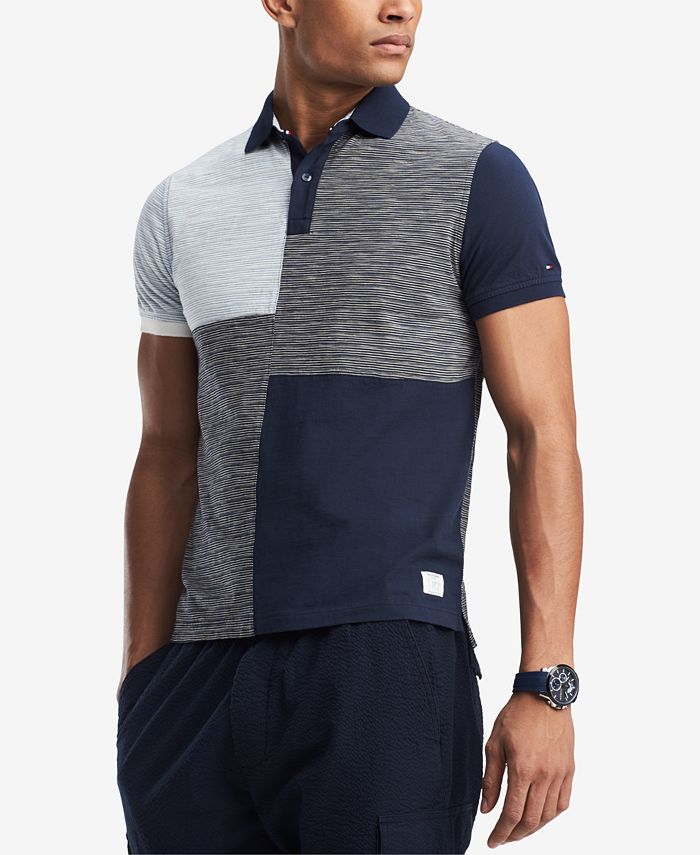 Tommy Hilfiger Men's Ben Colorblocked Custom Fit Polo - Macy's