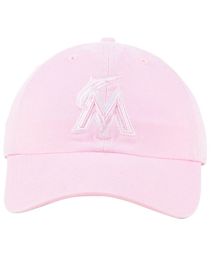 '47 Brand Miami Marlins Pink CLEAN UP Cap - Macy's