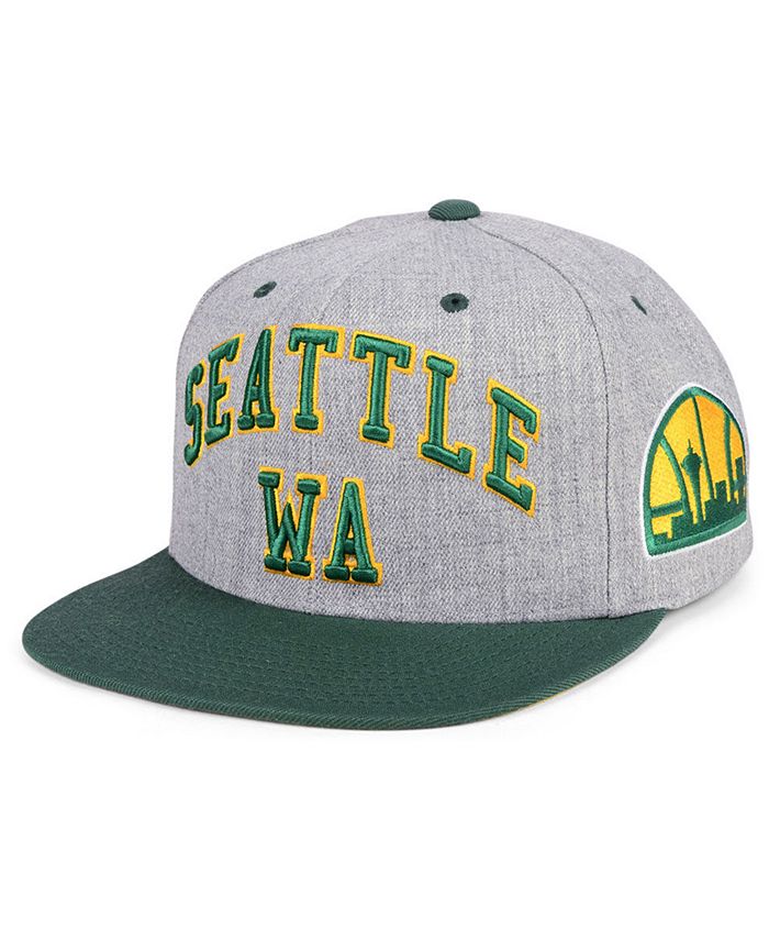 Mitchell & Ness Seattle SuperSonics Side Panel Cropped Snapback Cap ...
