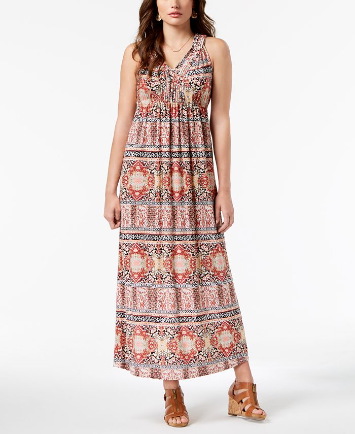 Style & Co Printed Maxi Dress, Created for Macy's - Macy's