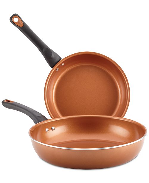 Farberware Glide Copper 2-Pc. Ceramic Non-Stick Skillet Set - Cookware ...