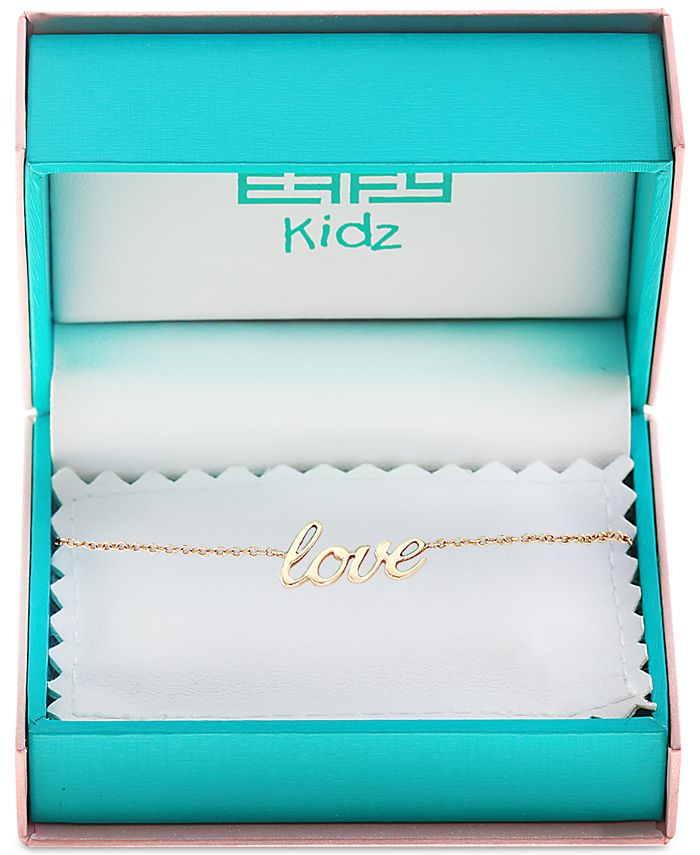 EFFY Collection EFFY® Kidz® Children's "Love" Bracelet in 14k Gold - Macy's
