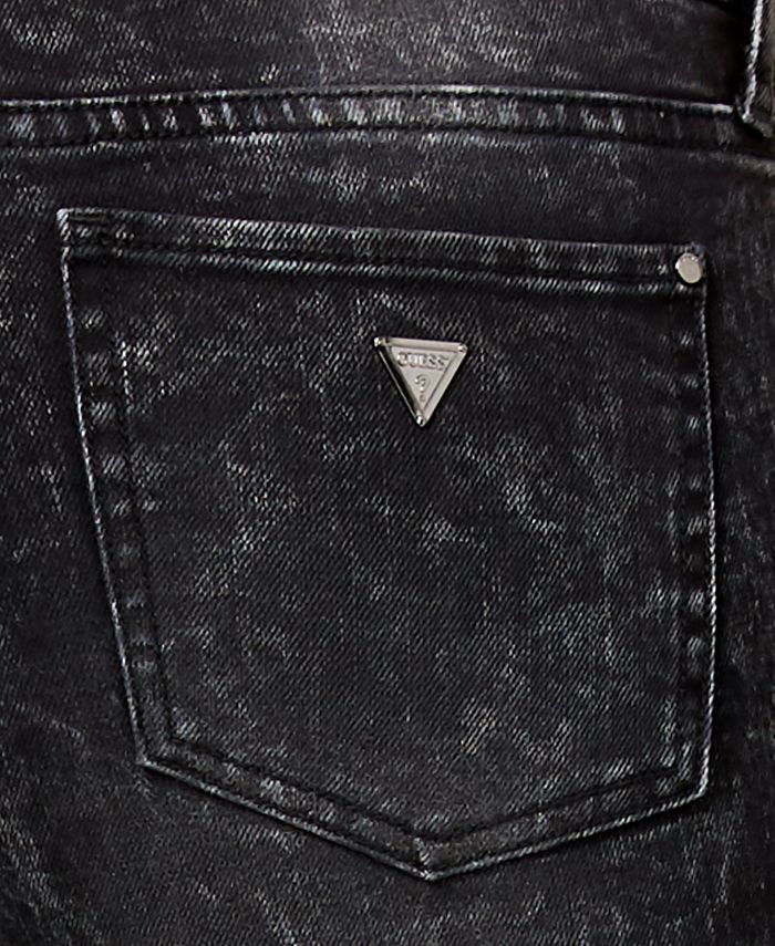 GUESS Rhinestone-Embellished Ripped Skinny Jeans - Macy's