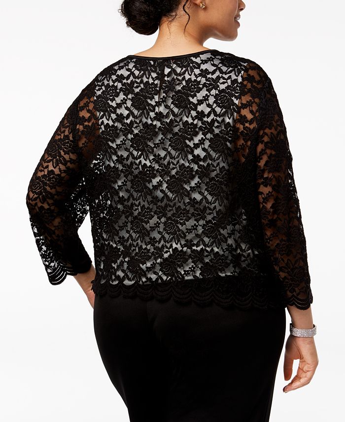 Connected Plus Size Lace Cardigan - Macy's