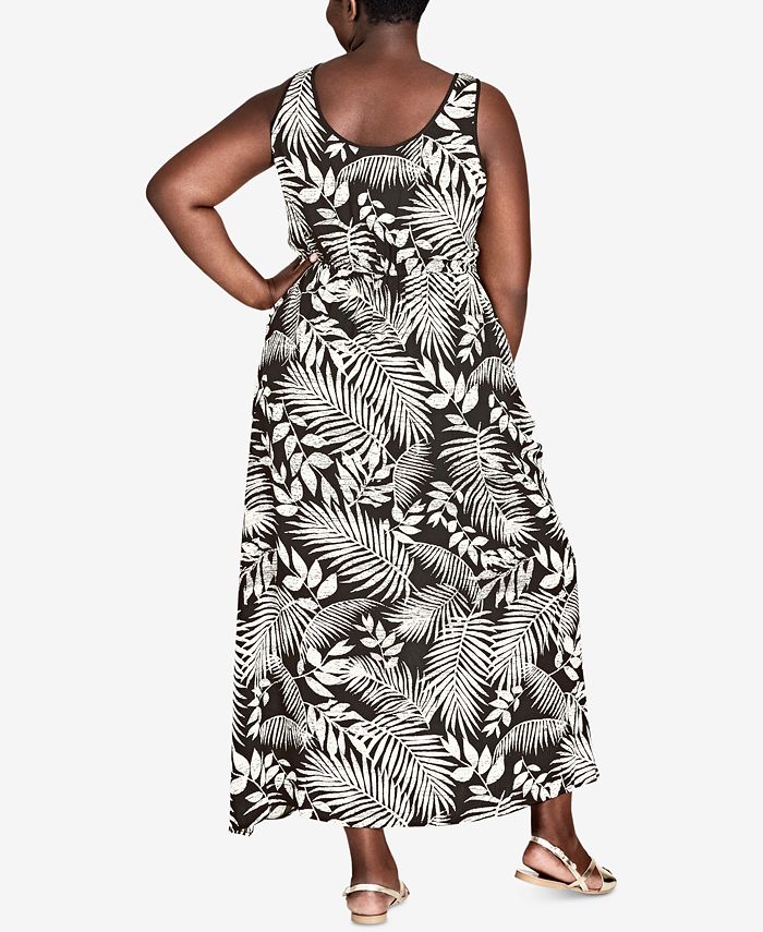 City Chic Trendy Plus Size Printed Maxi Dress - Macy's