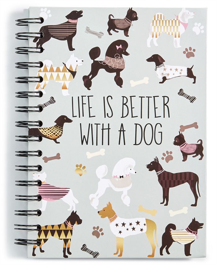 Chasing Baxter Dog Spiral Notebook - Macy's