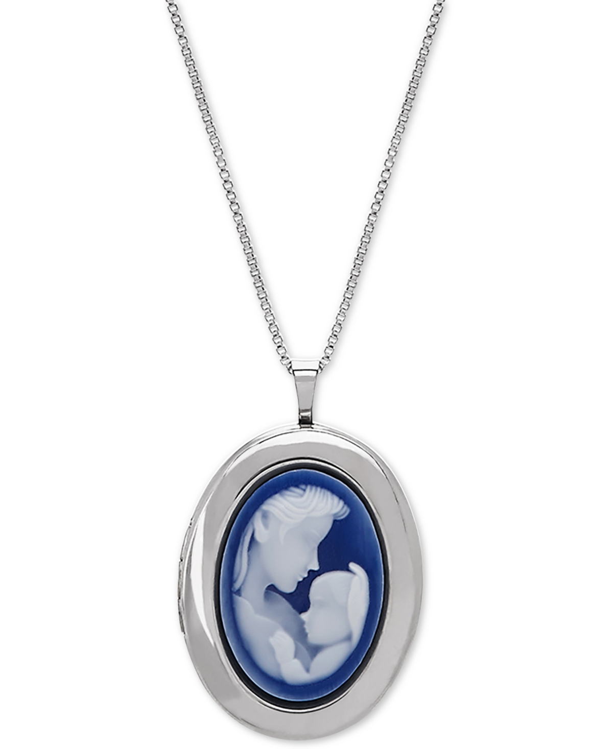 Click here for Mother & Infant Cameo Locket 18 Pendant Necklace i... prices