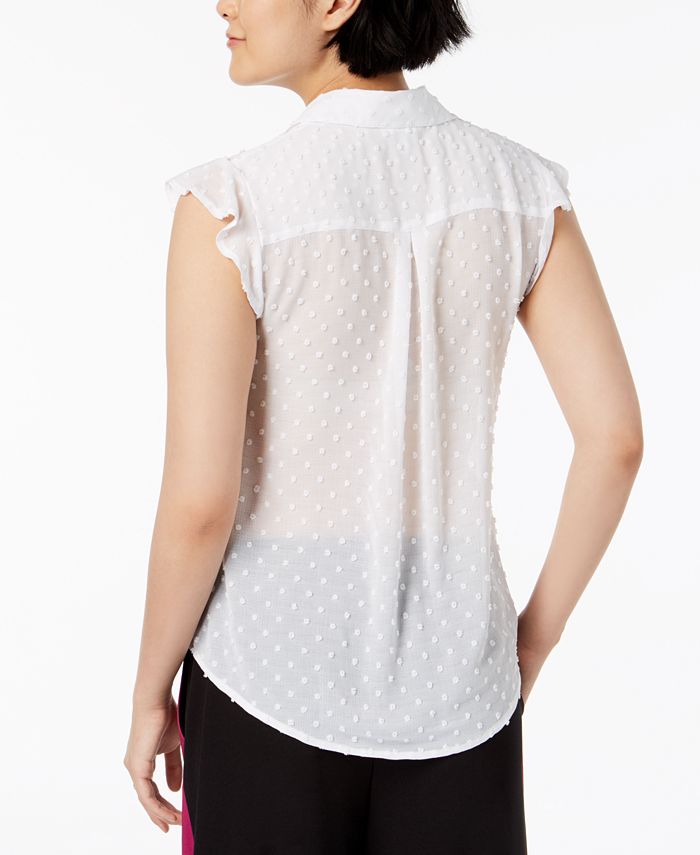 Bar III Clip-Dot Blouse, Created for Macy's - Macy's