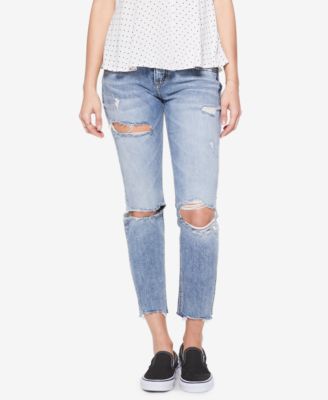 Silver Jeans Co. Sam Ripped Boyfriend Jeans - Macy's