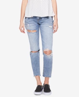 Silver Jeans Co. Sam Ripped Boyfriend Jeans - Macy's