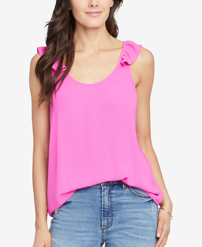 RACHEL Rachel Roy Lia Ruffled-Strap Tank Top, Created for Macy's - Macy's