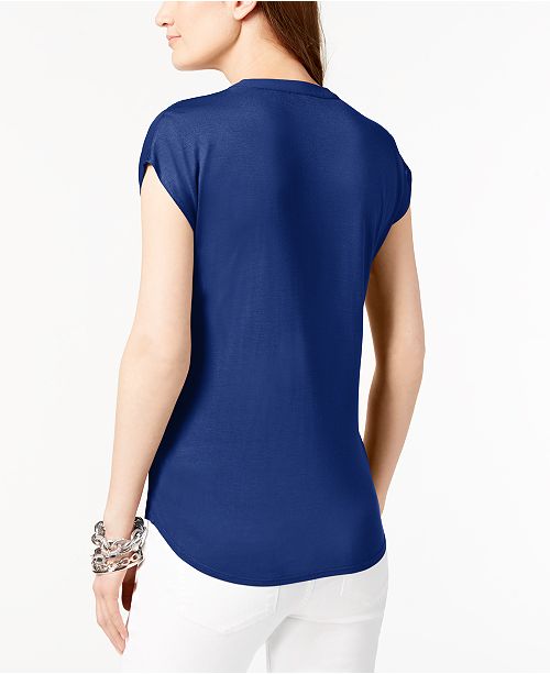 Inc International Concepts I N C Split Neck Utility Shirt Created For