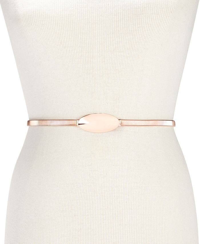 INC International Concepts Oval Chain Stretch Belt, Created for Macy's - Macy's