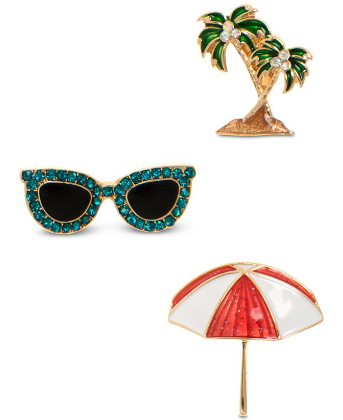 Anne Klein Box Trio Beach Pin Set, Created for Macy's - Macy's