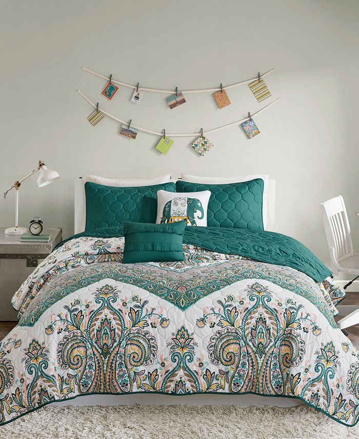 Intelligent Design Tulay Reversible 5-Pc. Full/Queen Quilted Coverlet ...