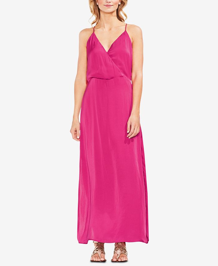 Vince Camuto Wrap-Front Rumple Maxi Dress - Macy's