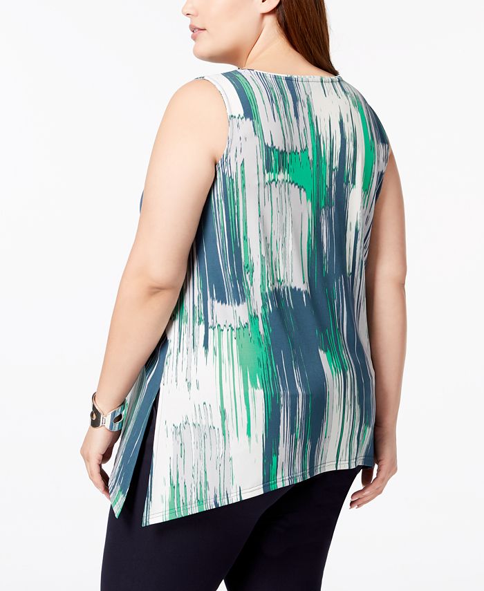 Alfani Plus Size Printed Top, Created for Macy's - Macy's
