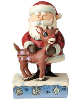 Jim Shore Santa Hugging Rudolph Figurine - Macy's