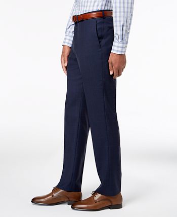 DKNY Men's Slim-Fit Blue Windowpane Suit Pants - Macy's