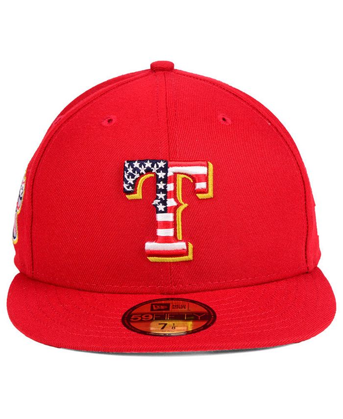 New Era Texas Rangers Stars and Stripes 59FIFTY Fitted Cap - Macy's