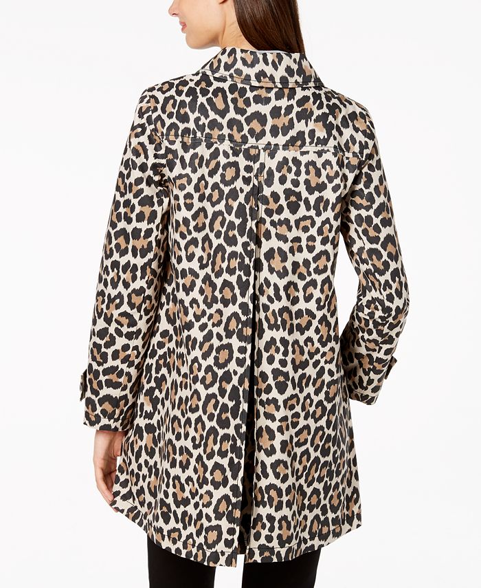 kate spade new york Leopard-Print Raincoat - Macy's