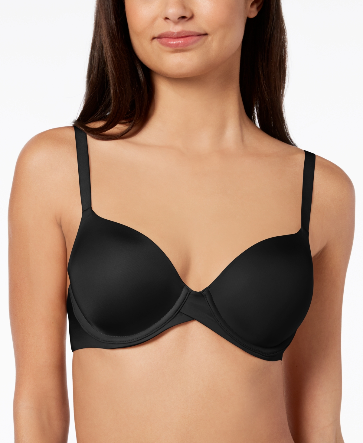 Maidenform Womens One Fab Fit 2.0 T-Shirt Shaping Underwire Bra DM7543 - Black