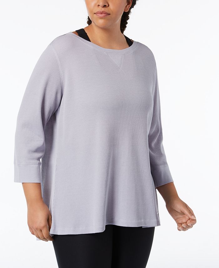 Calvin Klein Plus Size Lace-Up Back Top - Macy's