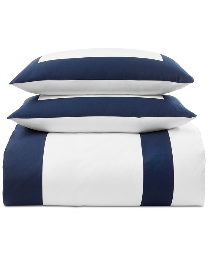 Charter Club Colorblock Black 3-Pc. King Duvet Cover Set, Created for ...