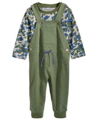 First Impressions Baby Boys 2-Pc. Camo-Print T-Shirt & Overall Set, Created for Macy's - Macy's