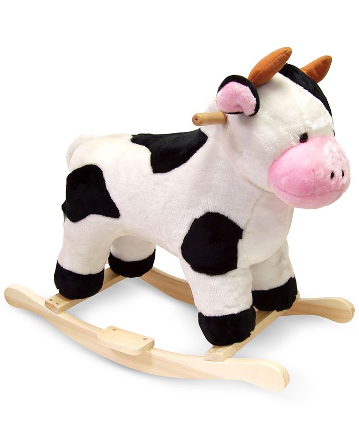 Trademark Global Happy Trails Cow Plush Rocking Animal , 23" x 28" x 14 ...