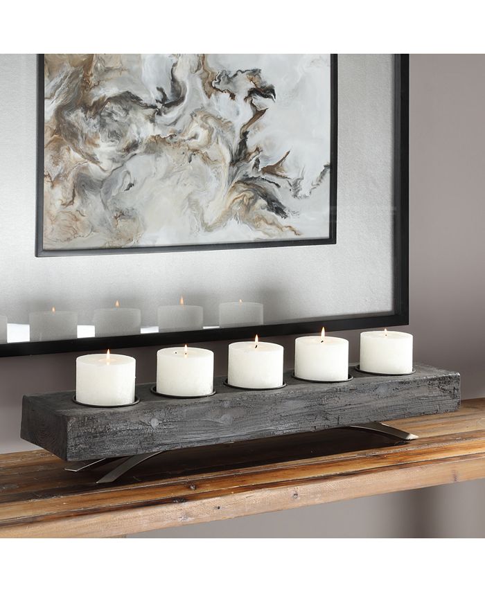 Uttermost Callum Wooden Candle Holder - Macy's