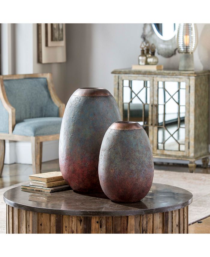 Uttermost Pavak Etruscan Sky Vases, Set of 2 - Macy's