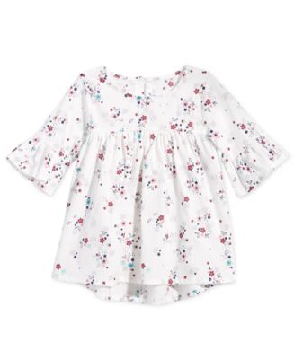 First Impressions Baby Girls Floral-Print Cotton Tunic, Created for ...